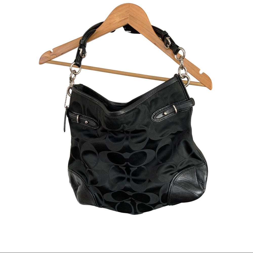 Coach Black Logo Boho Bag - Gem